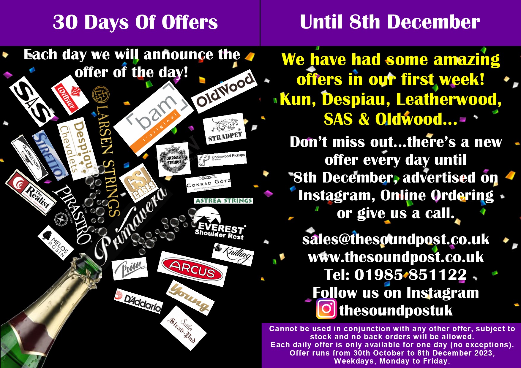 The Sound Post Ltd. Distributors of Violin, Viola, Cello & Bass.